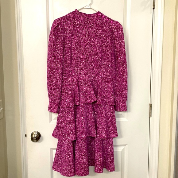 Who What Wear | Dresses | Pink Cheetah Ruffled Dress | Poshmark